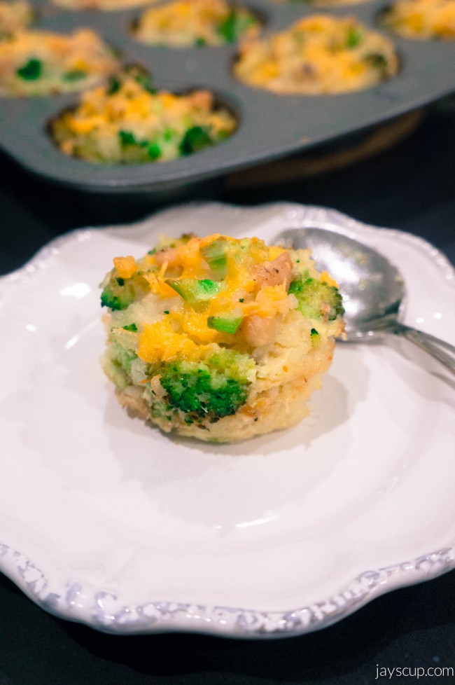 Baked Broccoli Chicken Rice Cups | Jay's Cup